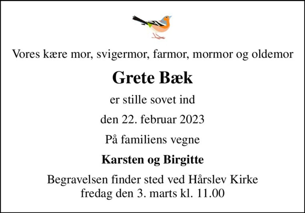 Grete Elise Pedersen | Danmarks største medie for mindesider og ...