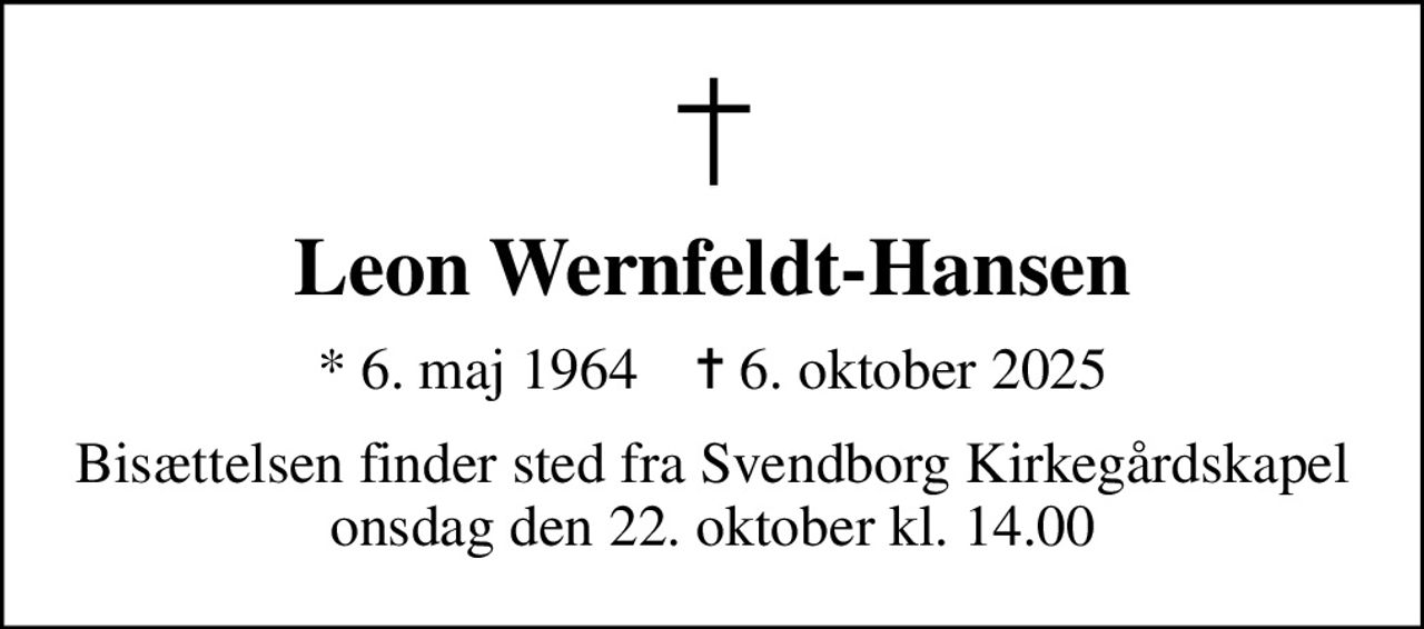 Leon Wernfeldt-Hansen | Danmarks største medie for mindesider og ...