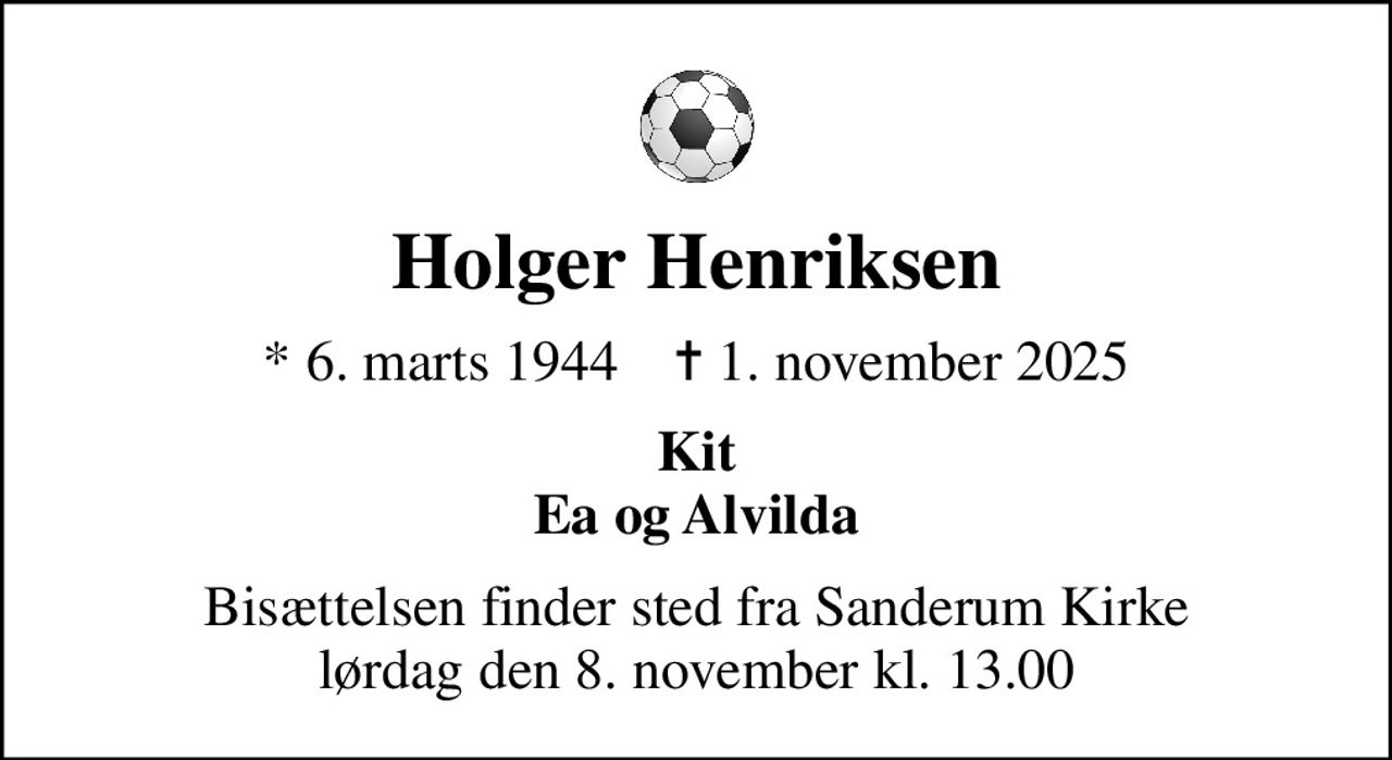 Holger Emil Henriksen | Danmarks største medie for mindesider og ...