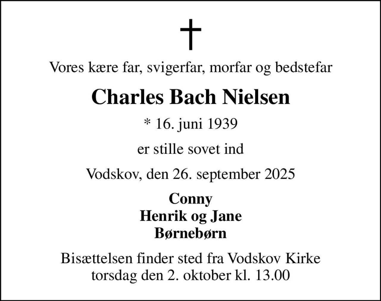 Charles Bach Nielsen | Danmarks største medie for mindesider og ...