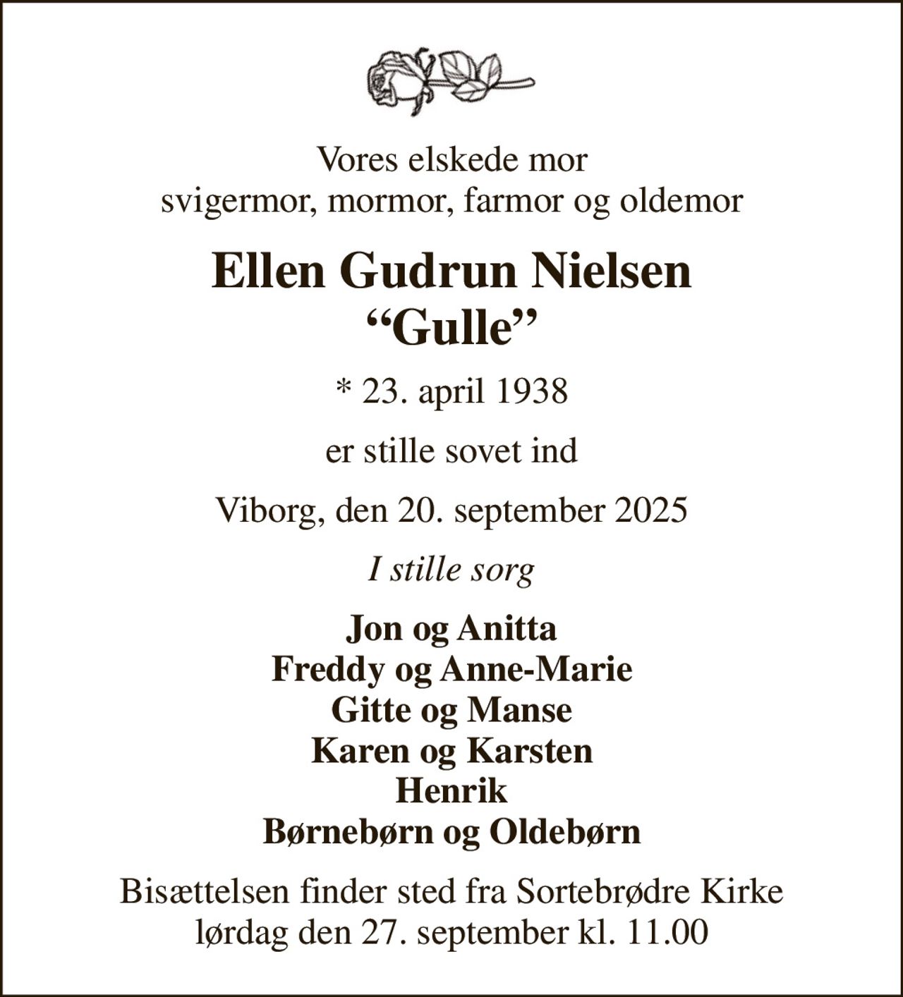 Ellen Gudrun Nielsen | Danmarks største medie for mindesider og ...